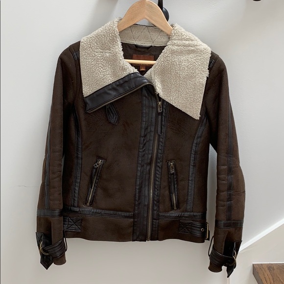Hive & Honey | Jackets & Coats | Hive Honey Aviator Sherpa Jacket ...